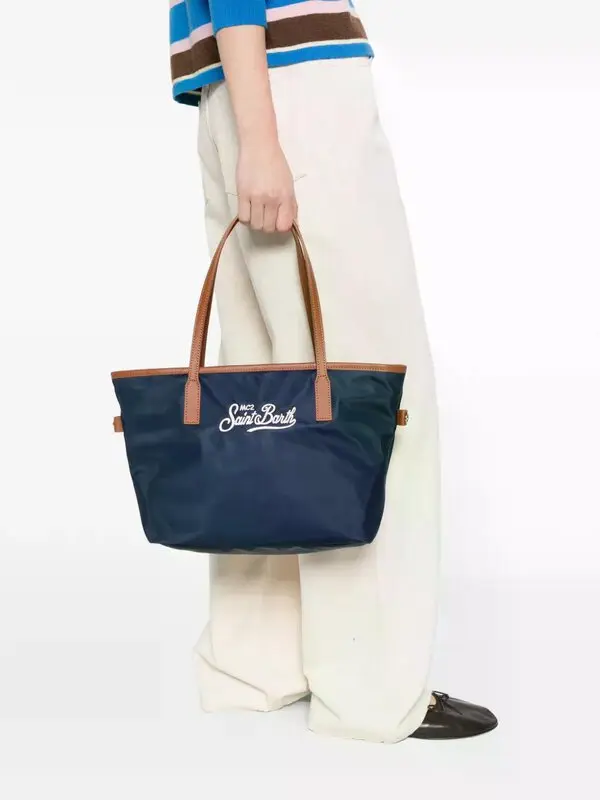 MC2 SAINT BARTH Embroidered Logo Tote Bag