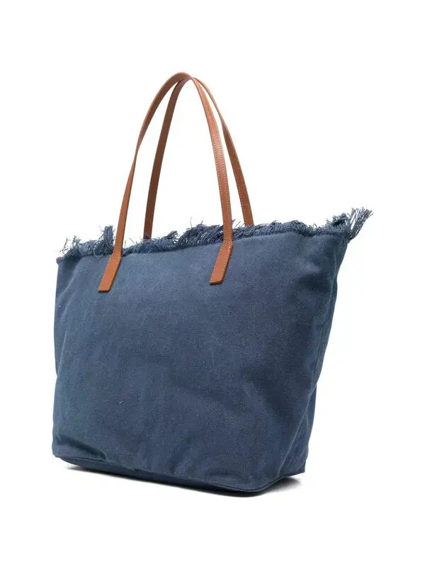 MC2 SAINT BARTH Frayed Tote Bag - Blue
