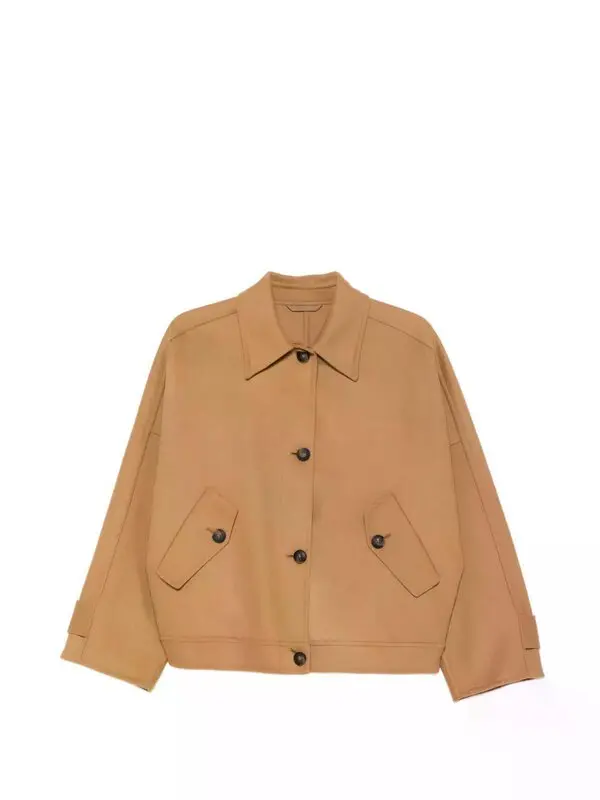 Closed Flap-pocket Buttoned Jacket