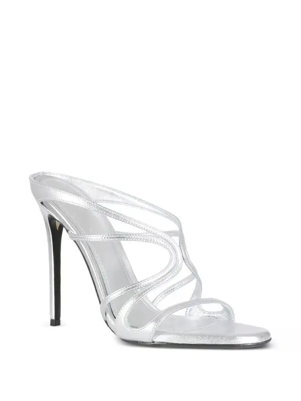 ALEVI MILANO Bar Leather Strappy Stiletto Sandals