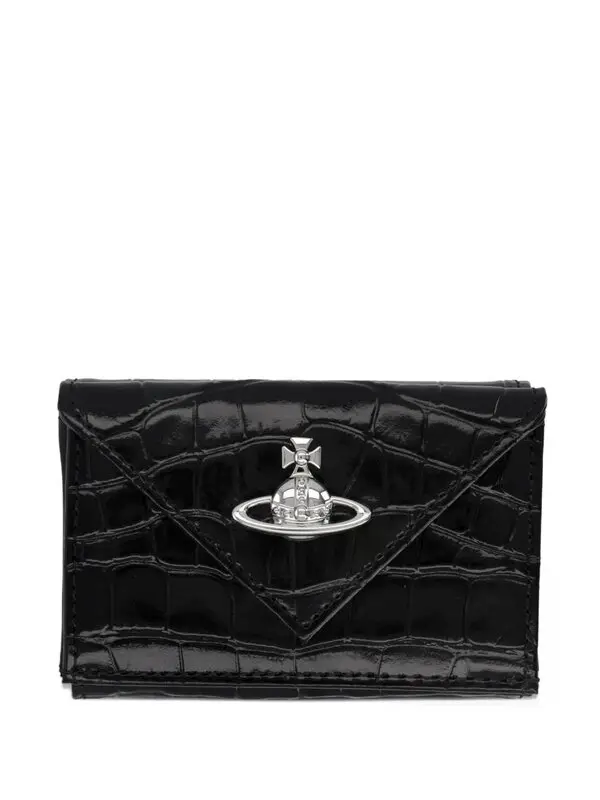 VIVIENNE WESTWOOD Orb-detail Croco-effect Wallet