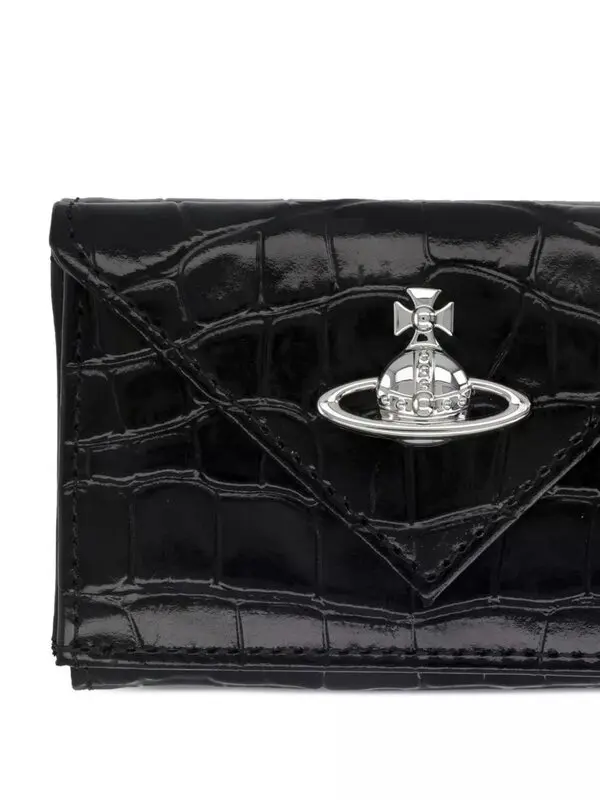 VIVIENNE WESTWOOD Orb-detail Croco-effect Wallet