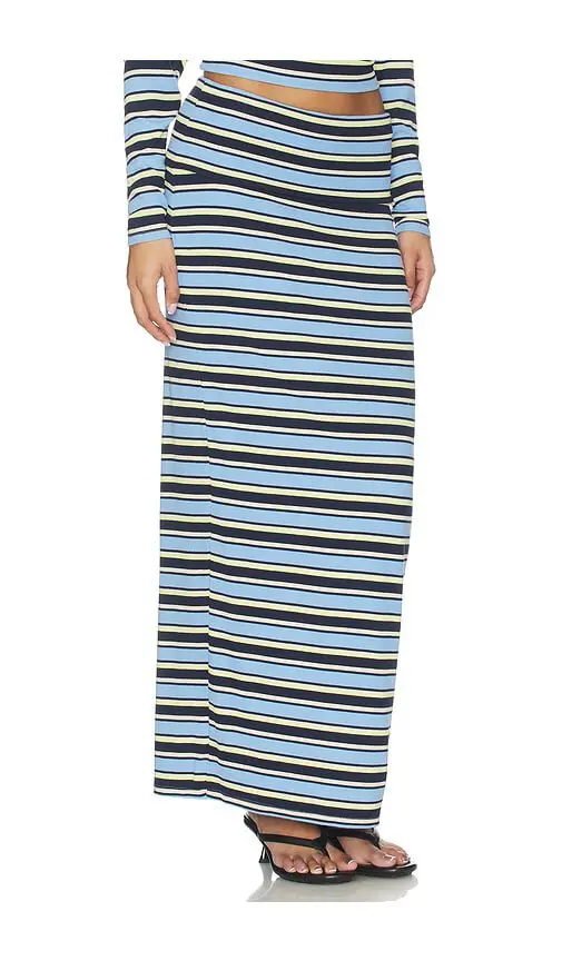AFRM Esin Striped Maxi Skirt - Iris Stripe