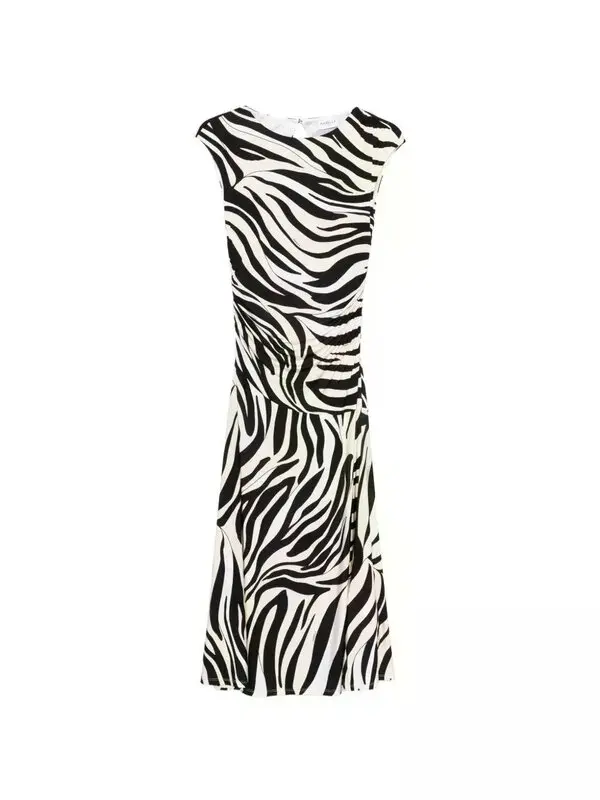 Marella Zebra-pattern Midi Dress