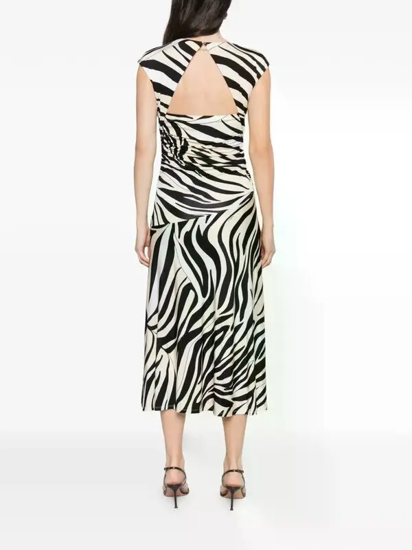 Marella Zebra-pattern Midi Dress