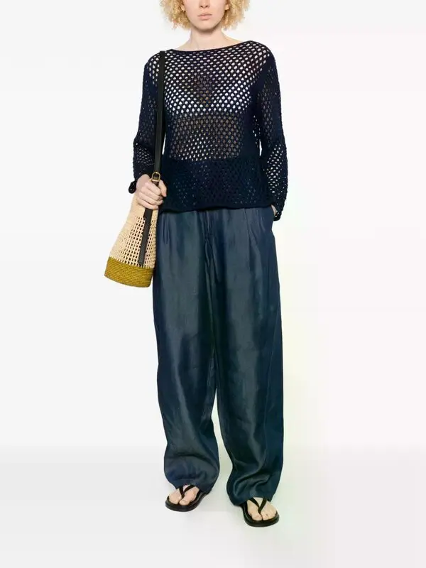 INTRECCI Open Knit Long Sleeve Sweater