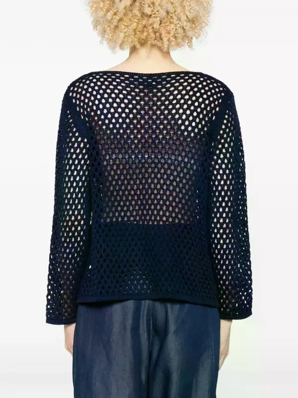 INTRECCI Open Knit Long Sleeve Sweater