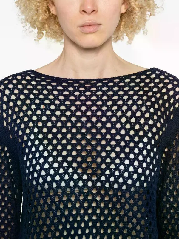 INTRECCI Open Knit Long Sleeve Sweater