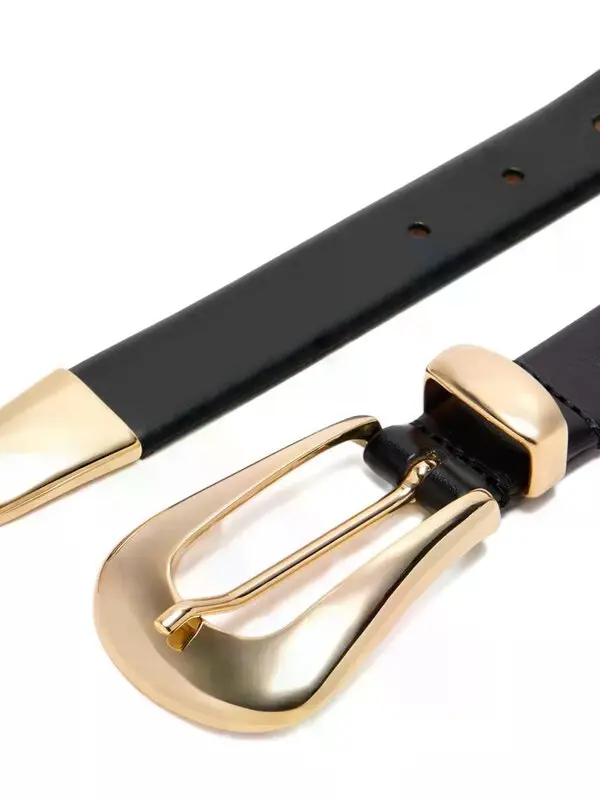 DEHANCHE Colette Leather Belt - Black