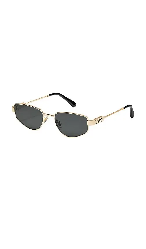 Quay Hit Single Sunglasses - Gold & Smoke