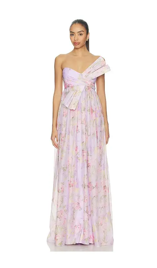 Katie May Ava Gown In Lavender - Lilac Floral