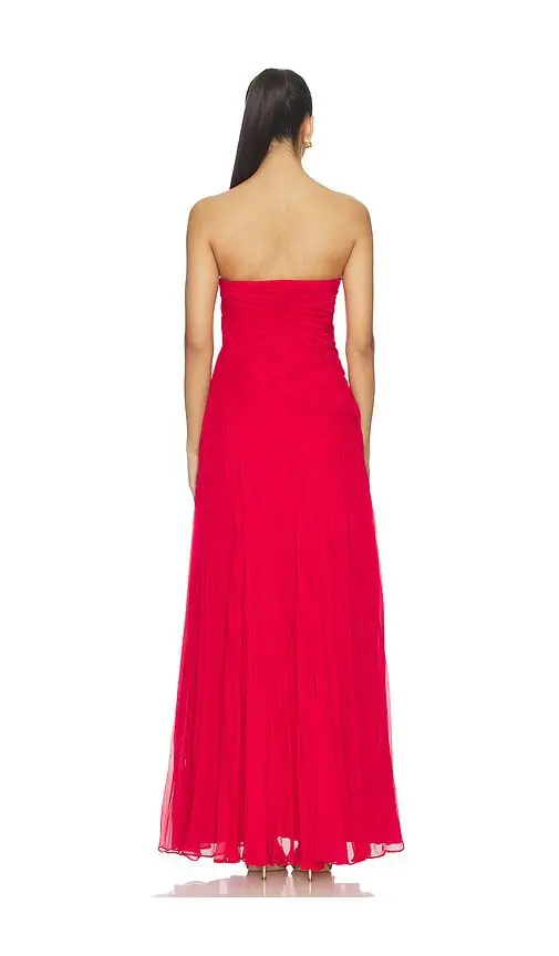 AMUR Elea Asymmetrical Gown - Solstice Red