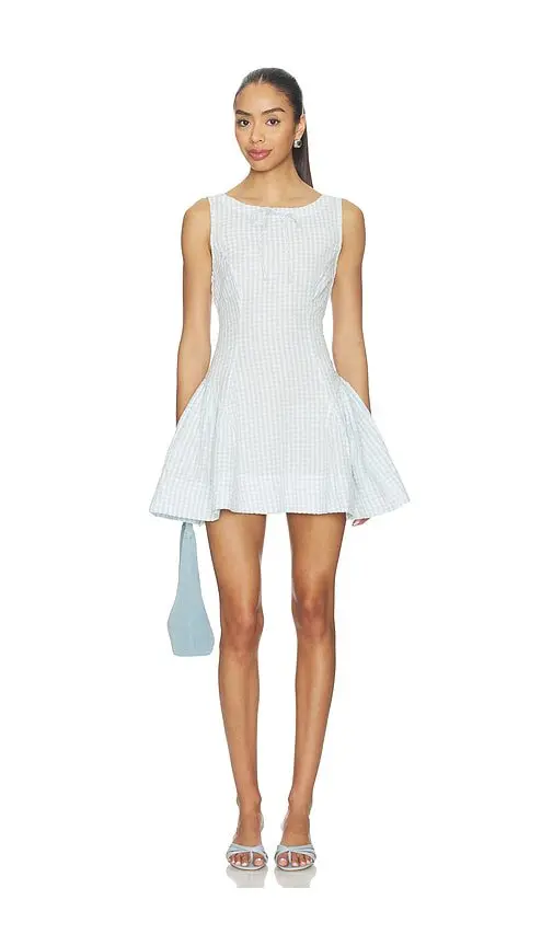 For Love & Lemons Scotch Bonnet Gingham Mini Dress