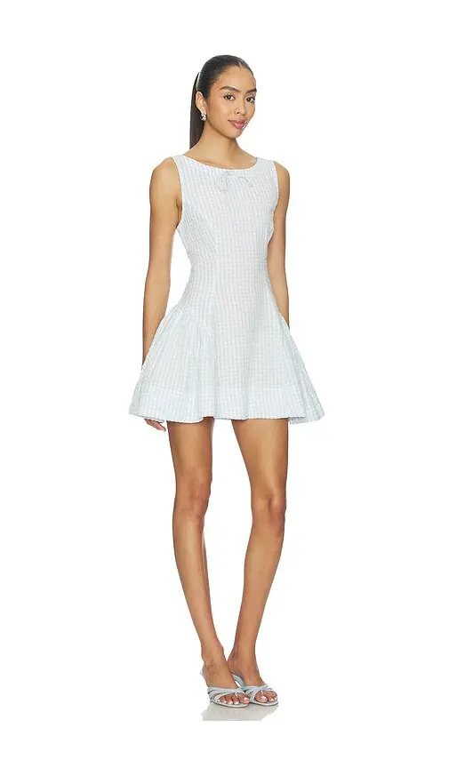 For Love & Lemons Scotch Bonnet Gingham Mini Dress