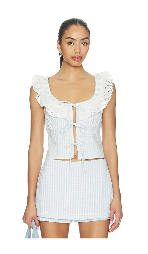 For Love & Lemons Bradford Gingham Top