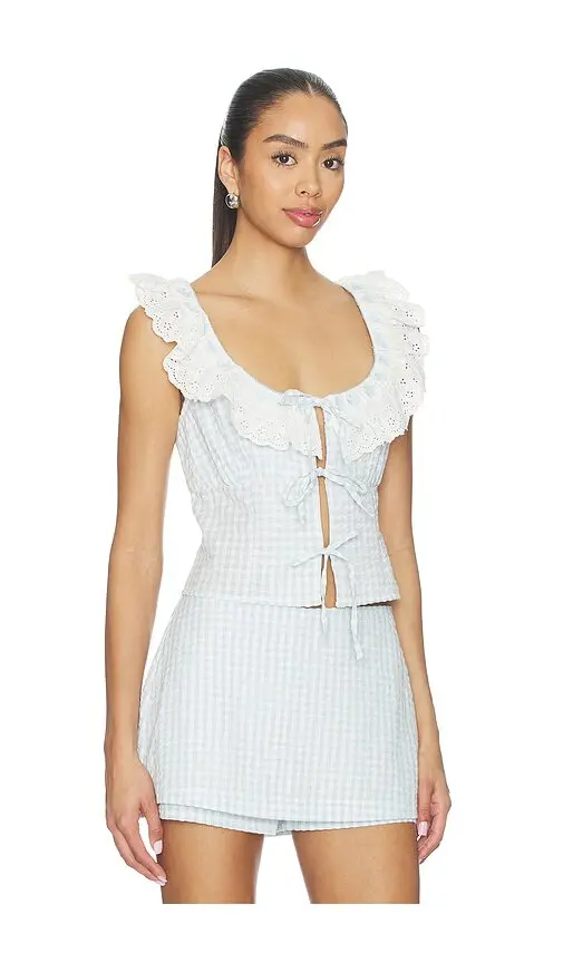 For Love & Lemons Bradford Gingham Top