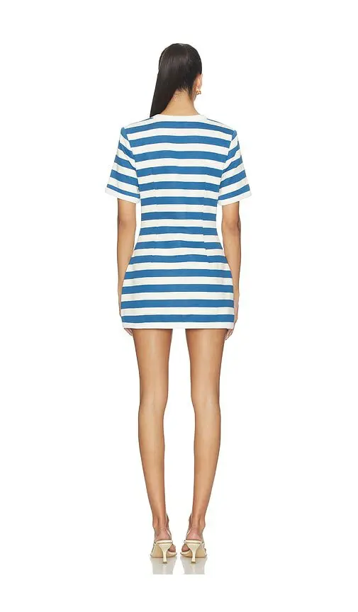 MAUDE CLUB Taylor Striped Dress - Blue Stripe