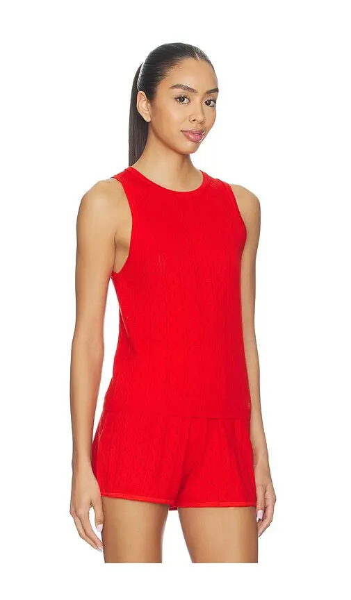 Soft Goat Pointelle Singlet Top