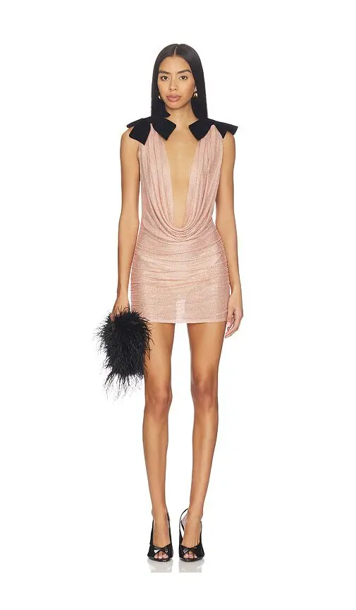 BRONX AND BRONCO Bella Mini Dress In Rose - Gold
