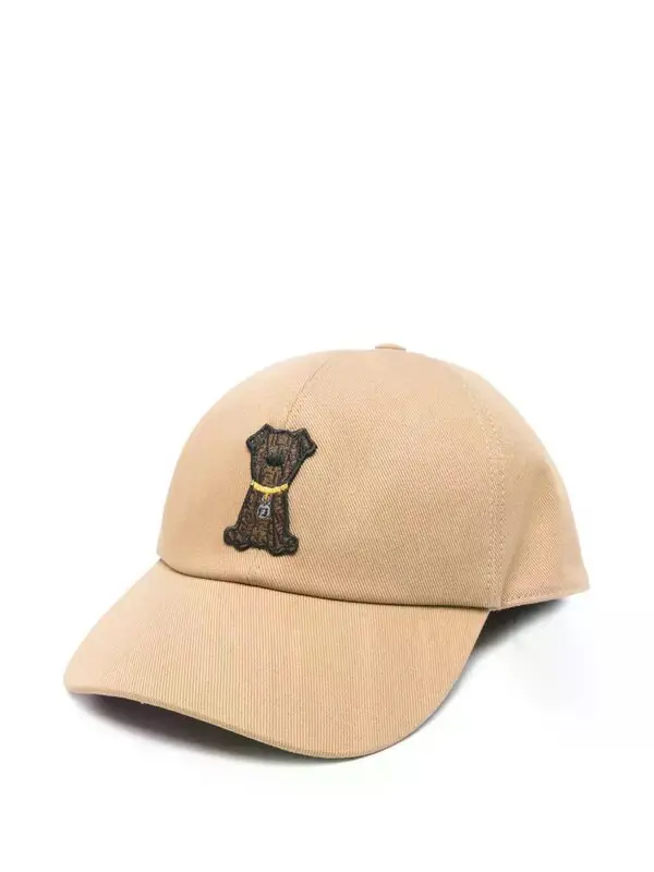 Fendi Dog-embroidered Baseball Cap - Neutrals