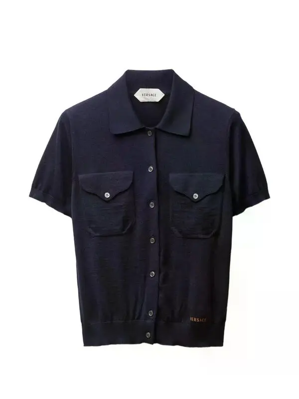 Versace Buttoned Cardigan With Chest Pockets