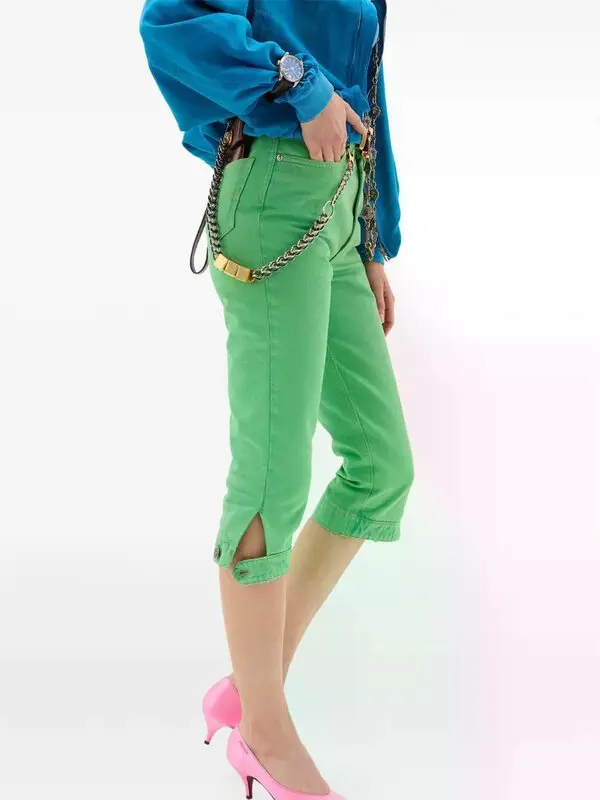 Versace Capri Jeans With Medusa Hardware - Green