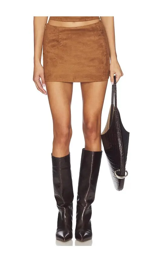ALL THE WAYS Aiya Faux Suede Skirt