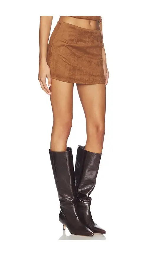 ALL THE WAYS Aiya Faux Suede Skirt