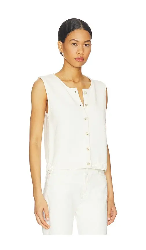 525 America Marianna Rolled Edge Button Front Vest