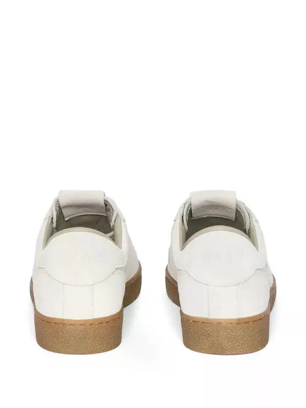 MSGM Suede Sneakers With Logo Detail - Neutrals