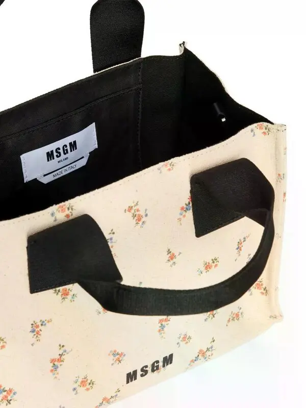 MSGM Floral-print Tote Bag