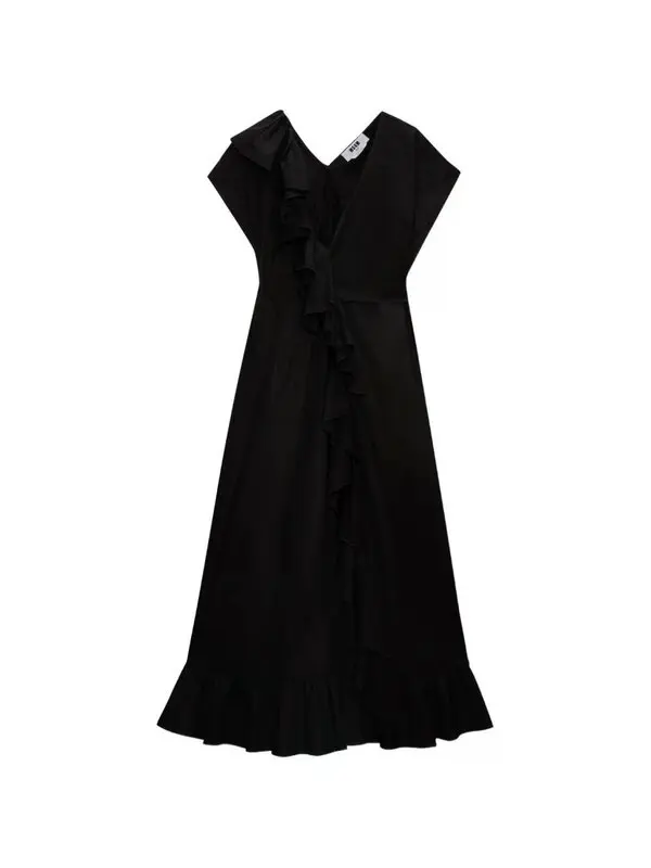 MSGM Ruffled V-neck Dress