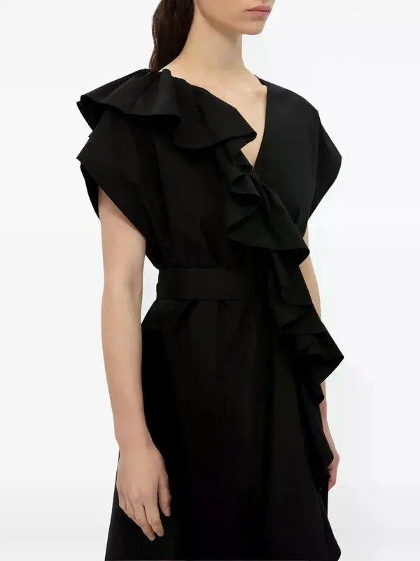 MSGM Ruffled V-neck Dress