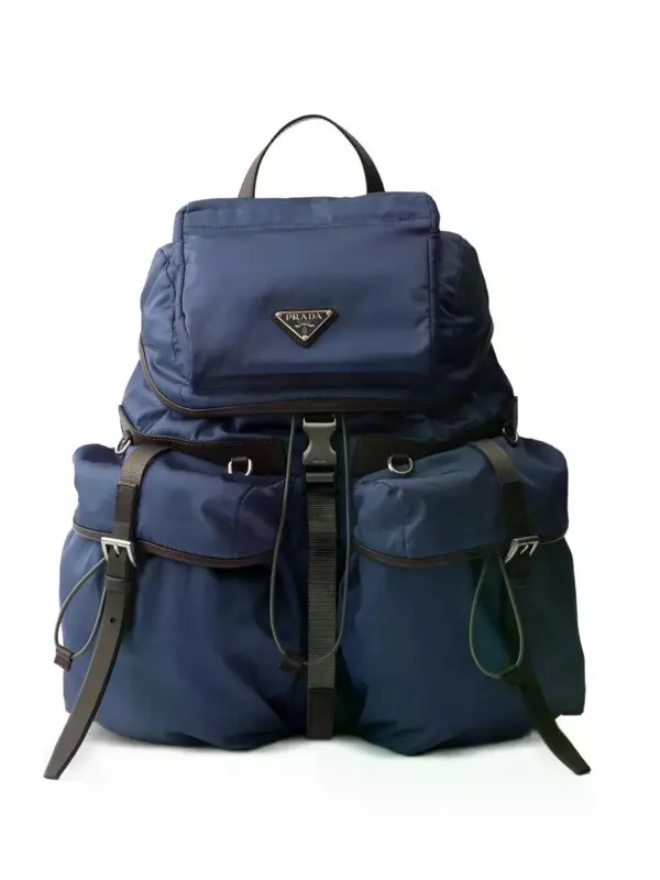 Prada Re-nylon Buckled Backpack - Blue