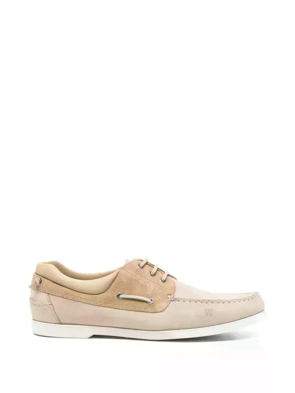 Woolrich Almond Toe Lace-up Boat Shoes - Neutrals