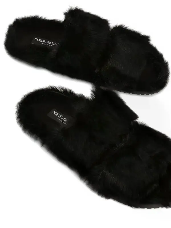 Dolce & Gabbana Fur Slides