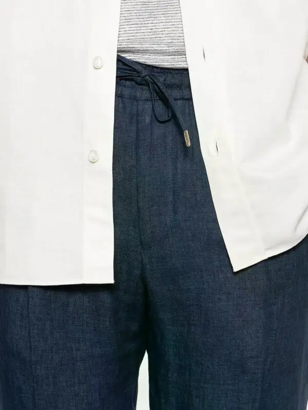 BRIGLIA 1949 Drawstring Trousers - Blue