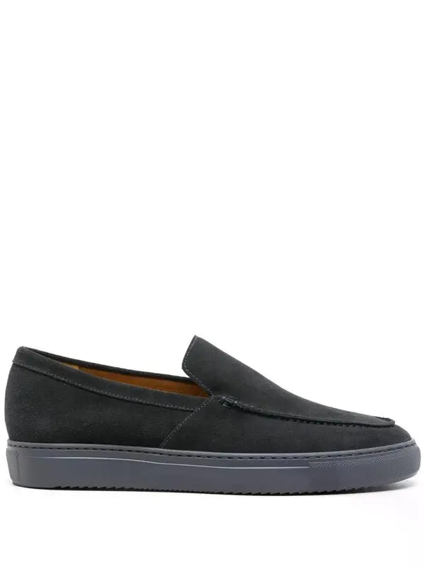 DOUCAL'S Round-toe Suede Loafers