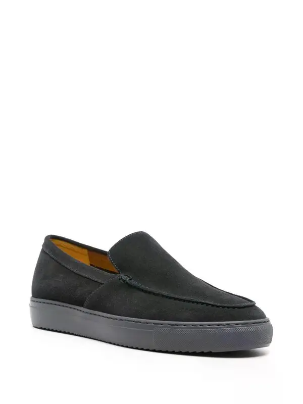 DOUCAL'S Round-toe Suede Loafers