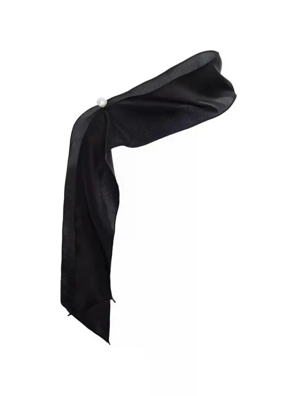 MANURI Donna Silk Scarf - Black