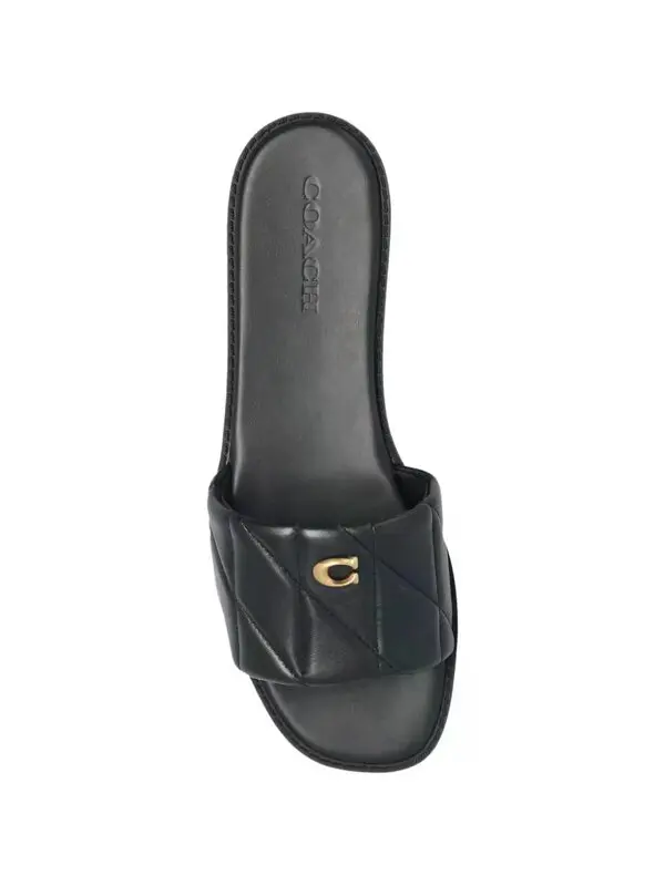 COACH Holly Quilted Logo Sandals