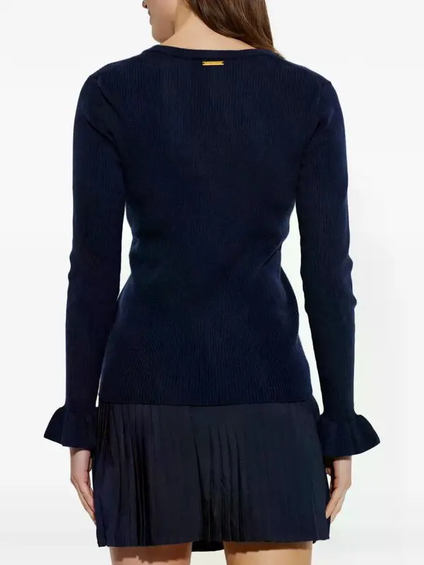 Michael Kors Ruffled V-neck Sweater