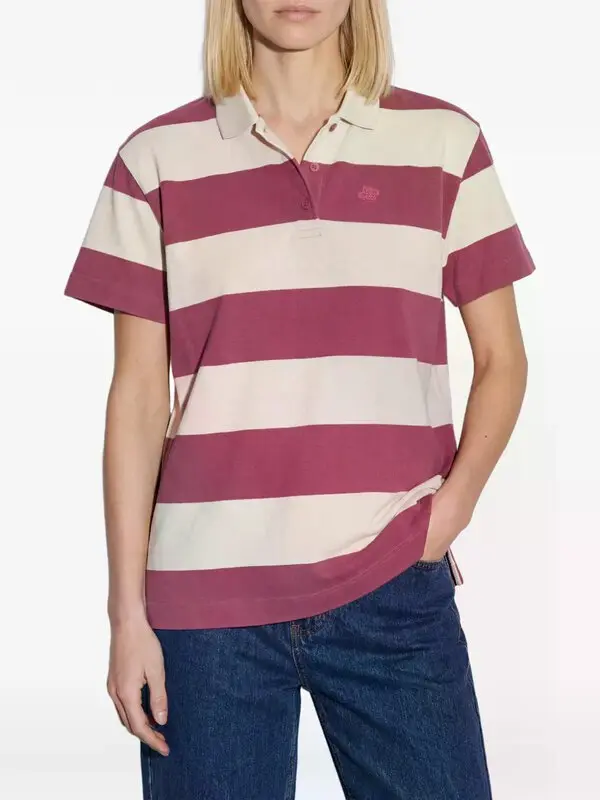 Munthe Striped Polo Top - Pink