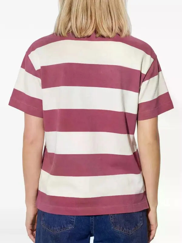 Munthe Striped Polo Top - Pink