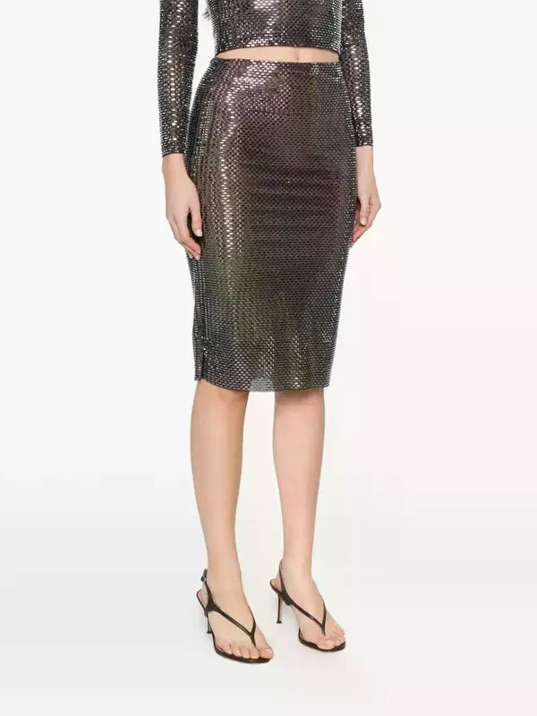 SELF-PORTRAIT Embellished Midi Skirt