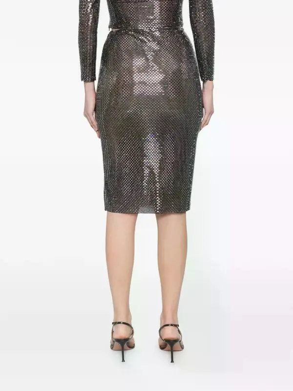 SELF-PORTRAIT Embellished Midi Skirt