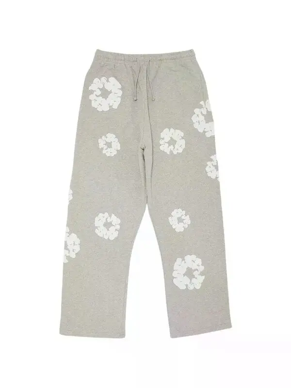 DENIM TEARS Wreath Open-hem Track Pants - Grey
