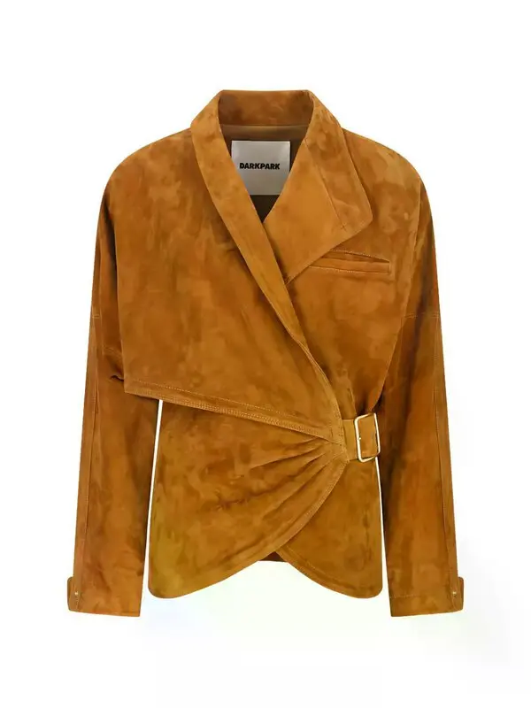 DARKPARK Cindy Belted Suede Jacket - Brown