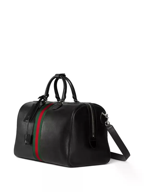 Gucci Medium Leather Duffle Bag - Black