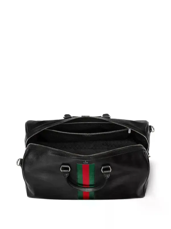 Gucci Medium Leather Duffle Bag - Black
